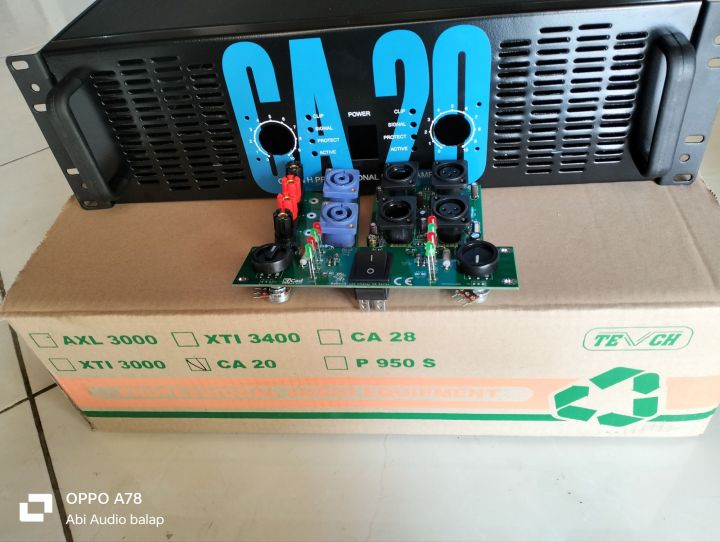Box power amplifier Ca 20 lengkap panel depan dan belakang input ...