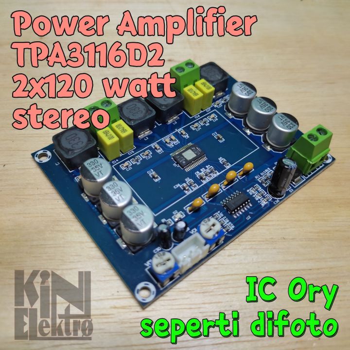 Power Ampli TPA3116D2 2x120w watt stereo kelas D chip / ic original ...