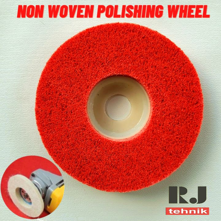 Batu Gerinda Sponge Poles Stainless Non Woven Polishing Wheel 4 inch ...