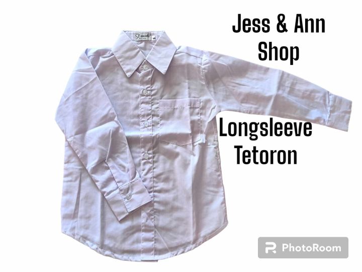White Long Sleeve Tetoron Kids and Adults | Lazada PH