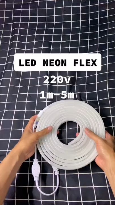 Paket Lampu LED Neon Flex 220V Lengkap Tinggal Colok 6meter - 10meter ...