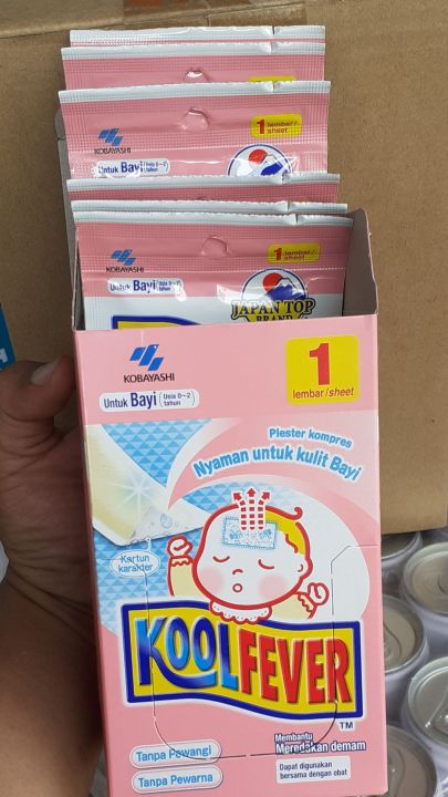 kool fever pink kompres demam bayi 12 lembar KOOLFEVER | Lazada Indonesia