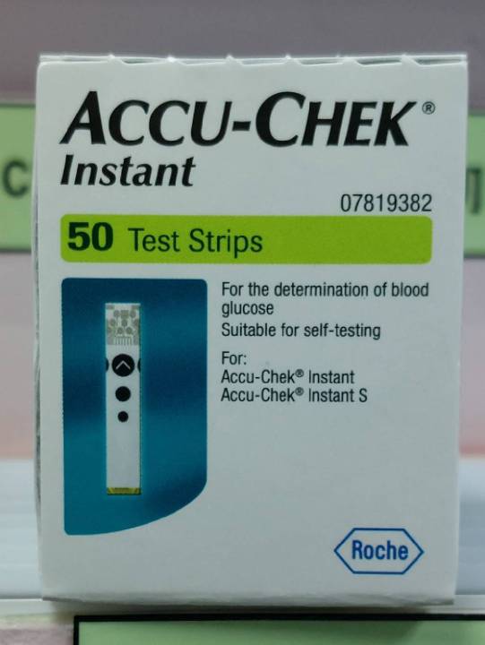 Accuchek instant test strips 50 แผ่น - แอคคิว-เช็ค อินสแตน แผ่นตรวจ ...