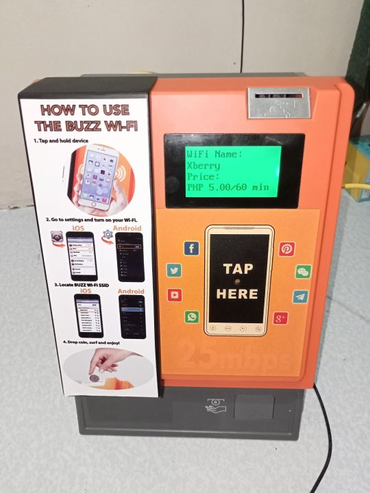 Buzz Piso Wifi Nexttech Tap Coin Vending Machine | Lazada