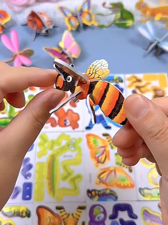 Children's Fun Insect 3D Puzzle 3-6 year old assembly model puzzle toys ...