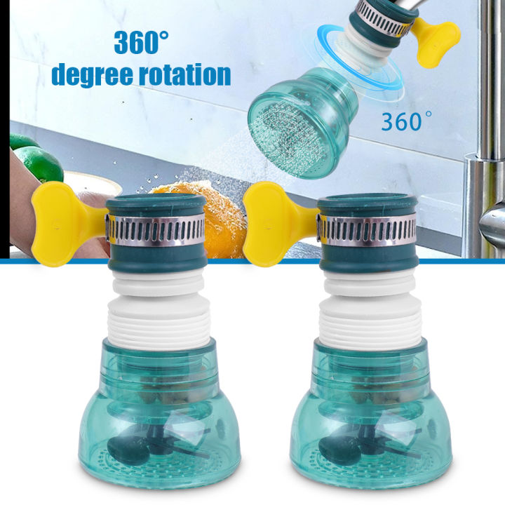 Faucet Filter Tap Extender Purifier 360 Adjustable Flexible Outlet Head ...