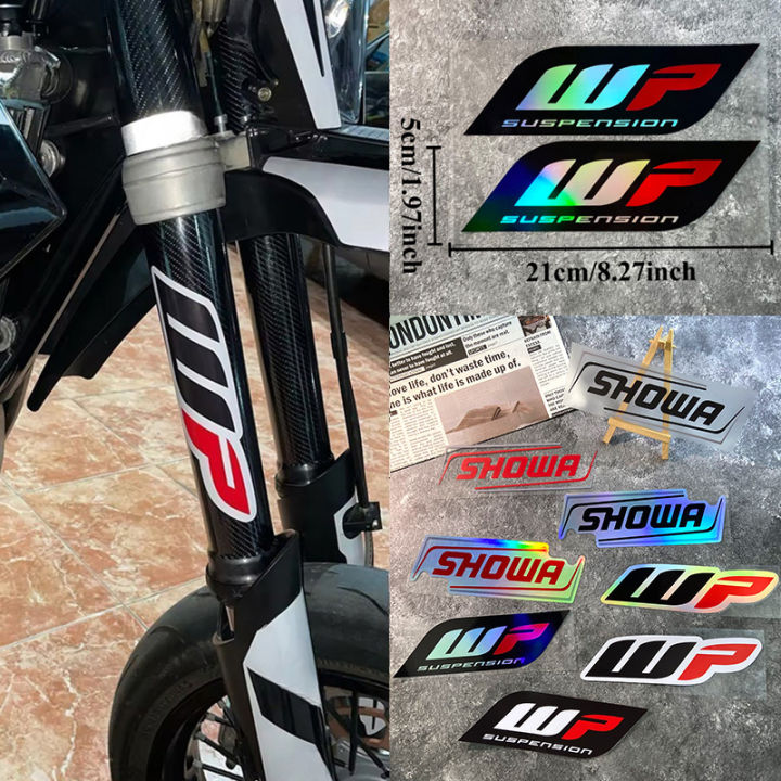 2PCS Showa Wp Motorcycle Stickers Waterproof Motorbike Fork Suspension ...