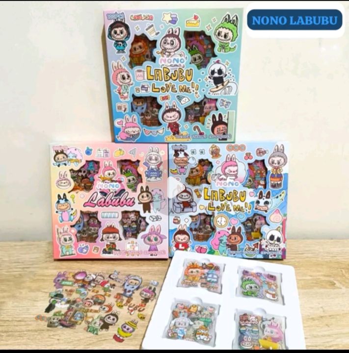 STIKER LABUBU STIKER KARAKTER LUCU STIKER BOX ISI 100 LEMBAR STIKER ...