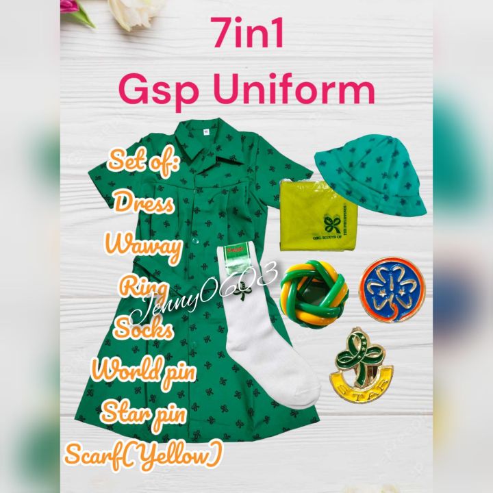 7in 1 Set GSP Uniform for kids Girl | Lazada PH