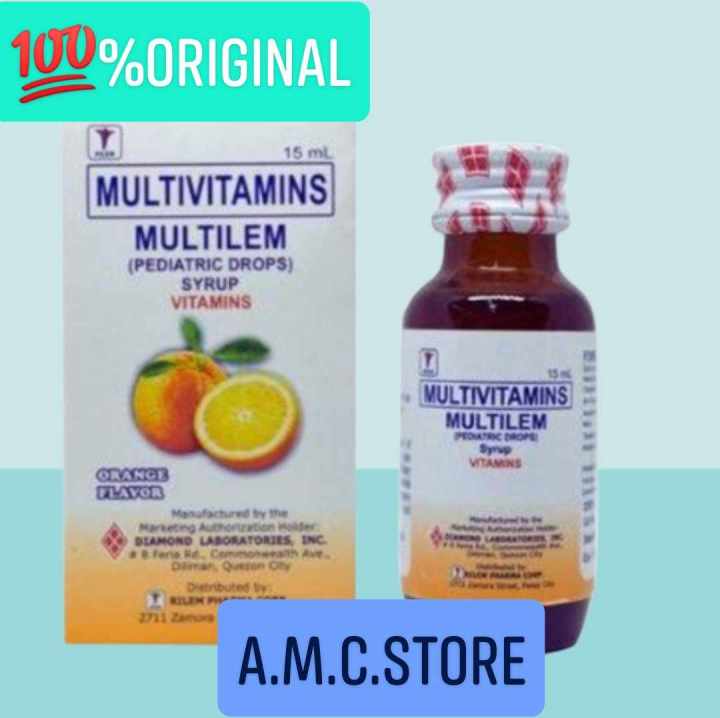 MULTILEM DROPS Multivitamins -15ml - Orange Flavor - DRP - 485 | Lazada PH