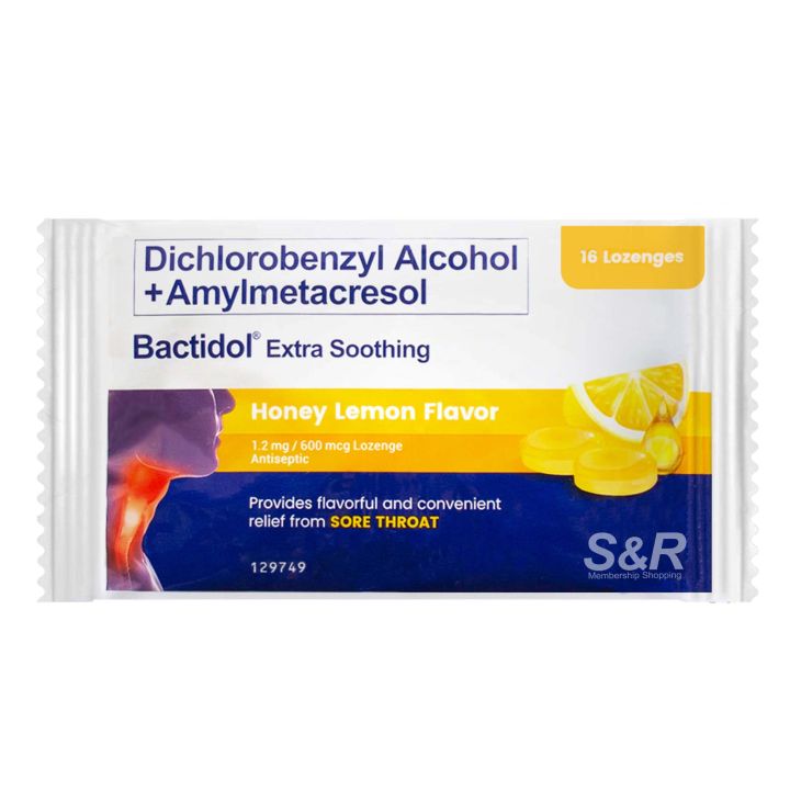 Bactidol Extra Soothing Honey Lemon Flavor Lozenges 16pcs | Lazada PH