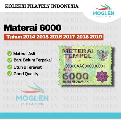 Materai 6000 Asli Tahun 2014 2015 2016 2017 2018 2019 2020 2021 ...