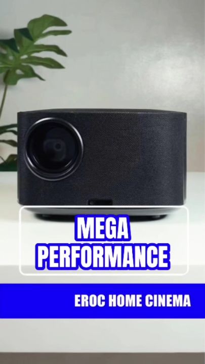 Eroc Mega Auto Focus Projector & Bluetooth Speaker 900 ANSI Dolby Audio ...