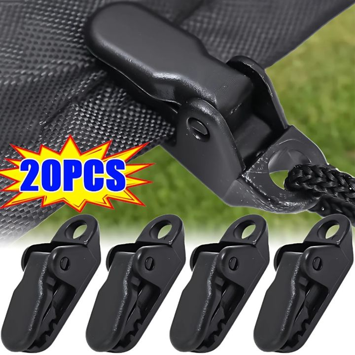 20Pcs Outdoor Tarpaulin Clip Camping Tents Awning Wind Rope Clamp ...