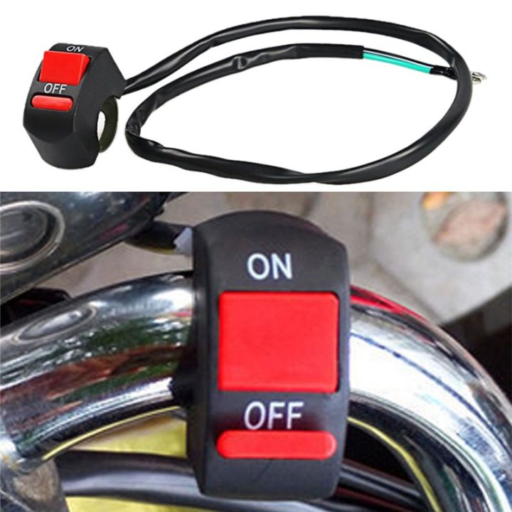 Universal Handlebar Motorcycle Switch ON-OFF Button LED Angel Eyes ...