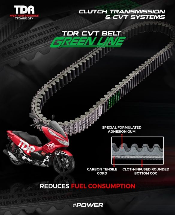 VAN BELT PCX 150 K 97 / ADV 150 TDR CVT Belt V.20 Green Line For All ...