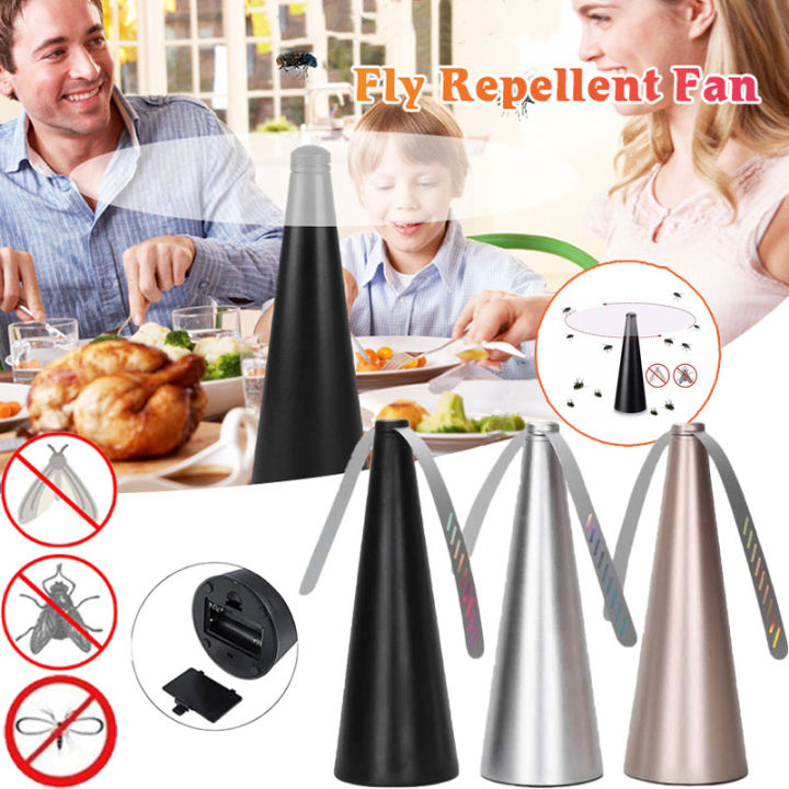 Household Portable Fly Repellent Fan Battery Fly Fan for Tables Indoor ...