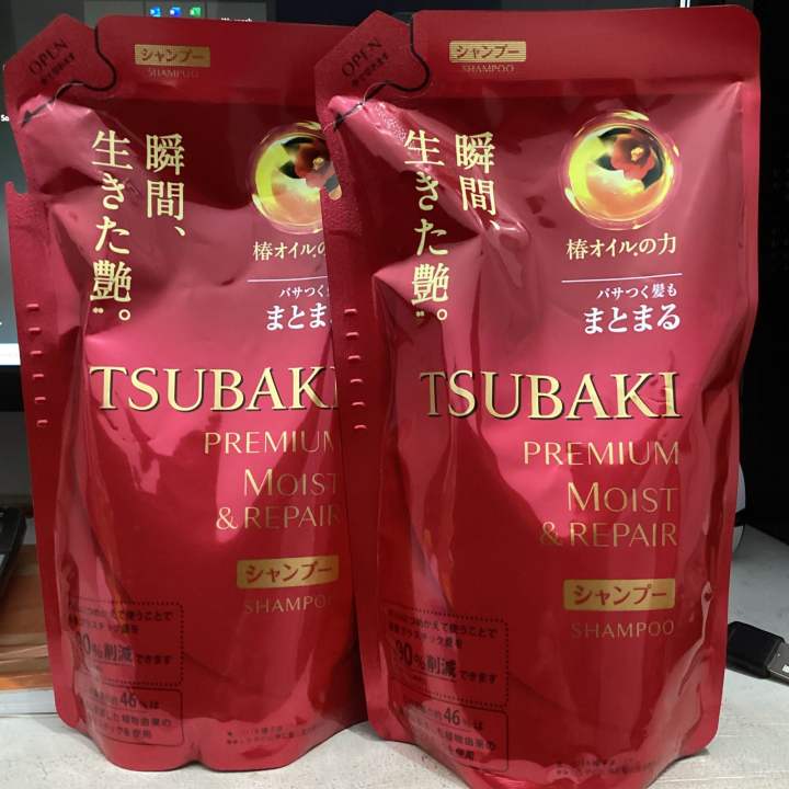 Tsubaki Premium Shampoo/Conditioner - Refill Pouch (330ml) & Tsubaki ...