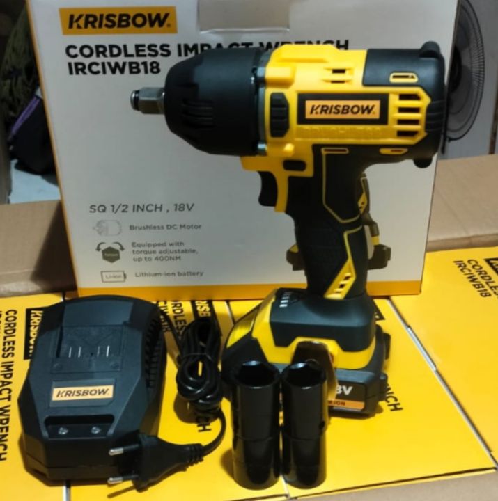 Krisbow Impact Wrench Cordless 18v Li 1/2 INC | Lazada Indonesia