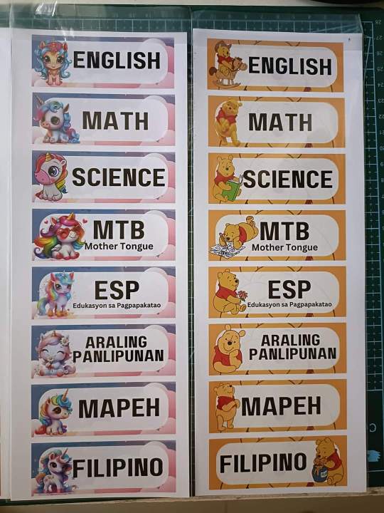 Subject and Name Sticker | Lazada PH