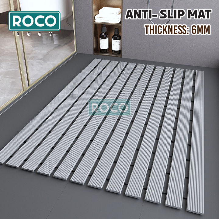 ROCO Anti Slip TPE Toilet Kitchen Bathroom Mat Waterproof Bath Shower ...