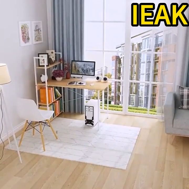 IKAE 120cm x 48cm x 110cm Computer Desk Student desk Desktop Household Simple Bedroom simple ...