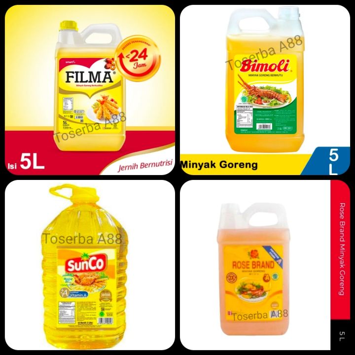 Minyak goreng 5 Liter, minya sunco, minyak bimoli, minyak filma, minyak ...