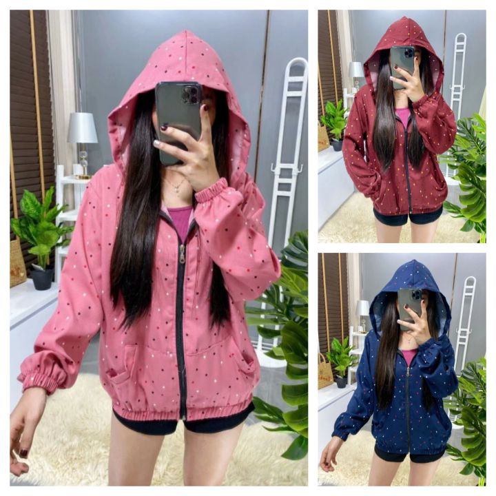 # เสื้อคลุมกันแดดกันลมลายจุดสุดฮิต 5 สี | Lazada.co.th