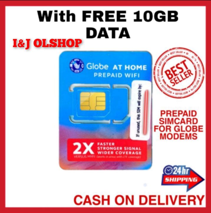 GLOBE AT HOME PREPAID WIFI SIM CARD FREE 10GB | Lazada PH