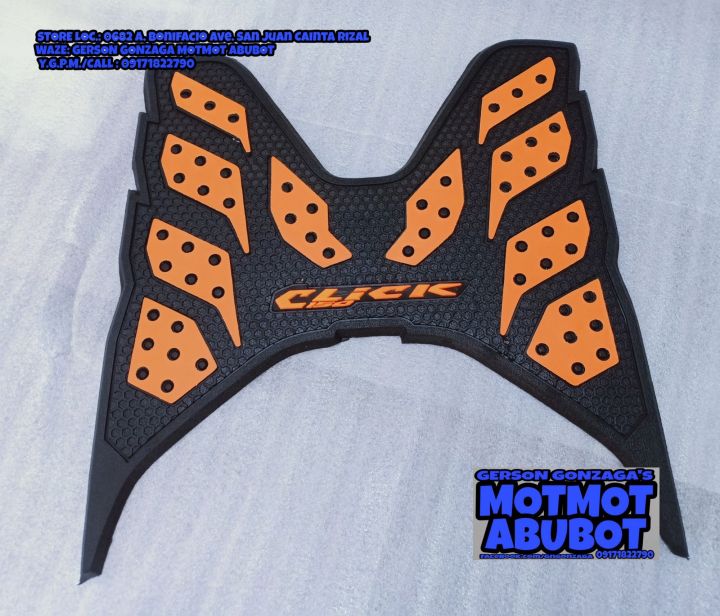 Honda Click V2 V3 Rubber Matting Orange | Lazada PH