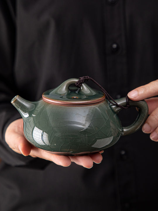 Large 300ml Ceramic Tea Pot with Ice Crack Pattern from Ge Yao Kiln ...
