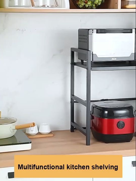 Rak Dapur Microwave Rack Oven Rack Kitchen Rack Stainless Steel Storage ...