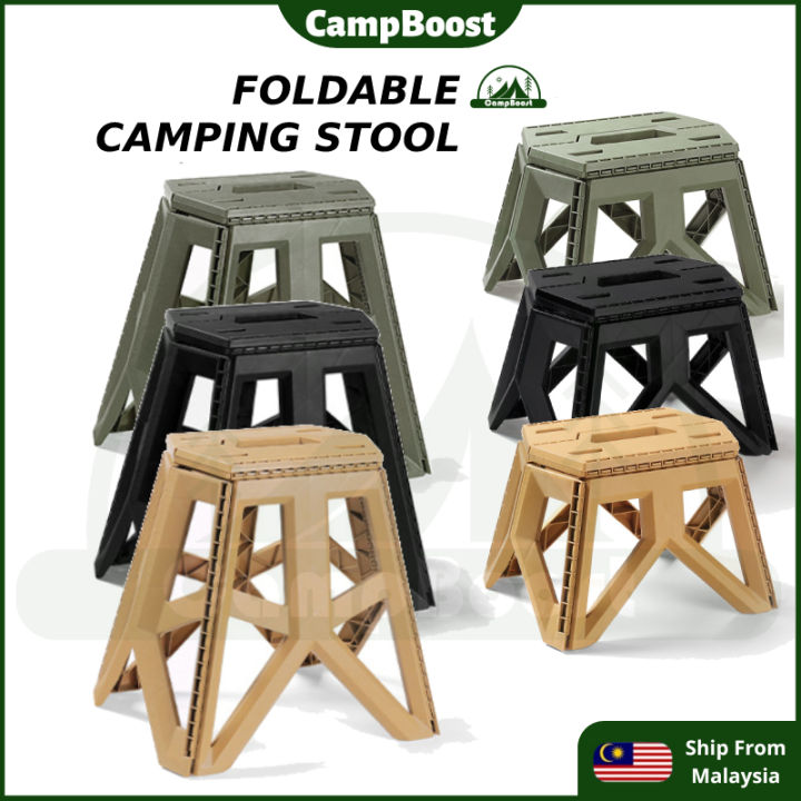 CampBoost Military Style Camping Foldable Stool Portable Bench Camping ...