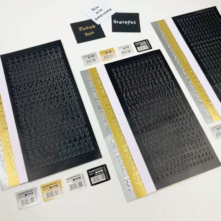 SAMOYED STKR-KQ Stiker Estetik Dekorasi / Ornamen / Huruf / Alfabet ...
