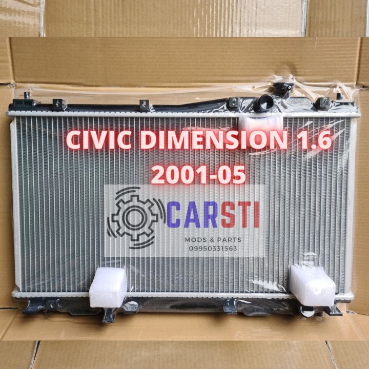 Radiator Civic Honda dimension 2001-05 26mm 2row Manual Automatic ...