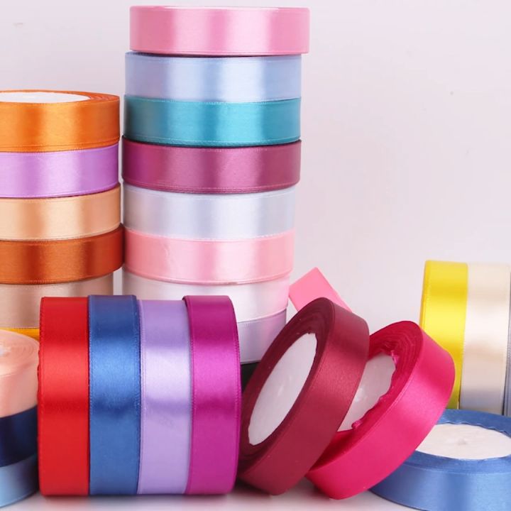 (2cm/25 yards/roll) Satin Ribbon Wholesale Gift Packing Christmas ...