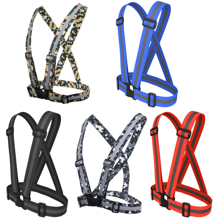 Safety Vest Adjustable Outdoor Reflective Belt High Visibility ...