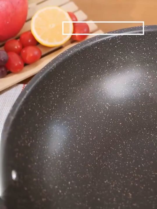 Green Moon 32CM Non stick wok pan high quality medical stone Wok pan 3 ...