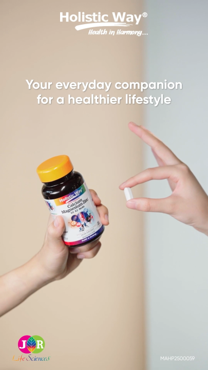 Holistic Way High Strength Calcium Magnesium Zinc with D3, K2 & Biotin ...