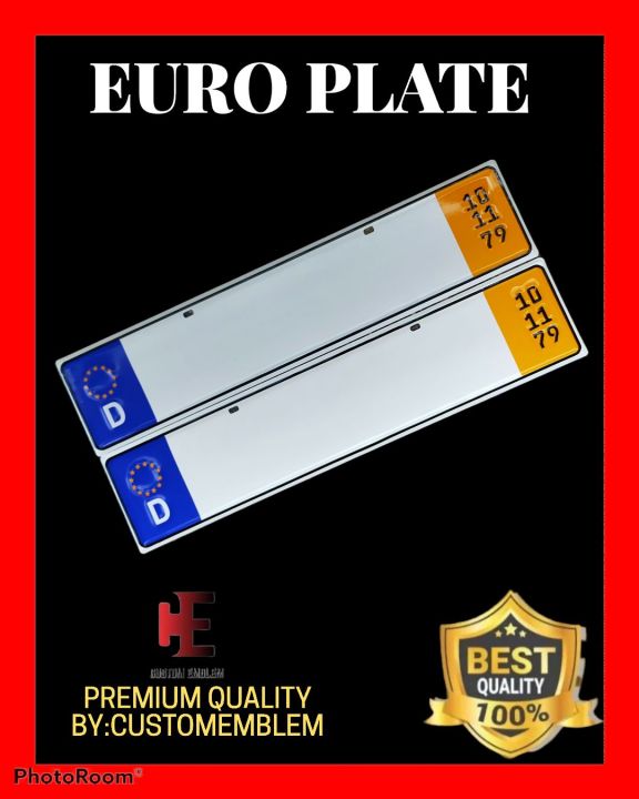 Personalized Universal Euro Style Car License Plates | Lazada PH
