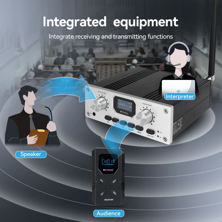 RETEKESS TT119 Desktop Transmitter for Conference Translation FM Multi ...