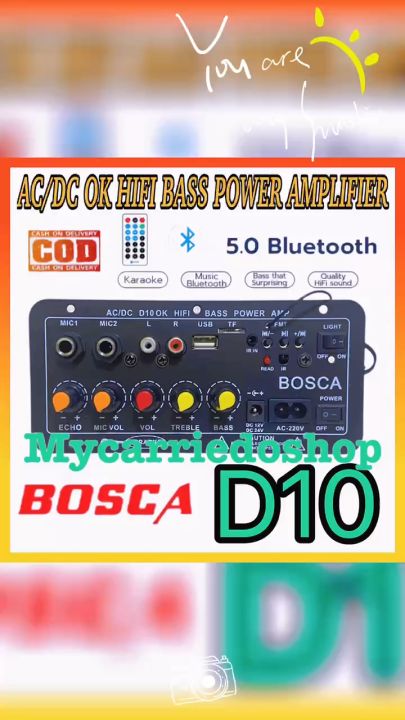 BOSCA D10 OK HIFI BASS POWER AMPLIFIER Board AC 220V DC 12V/24V Car ...