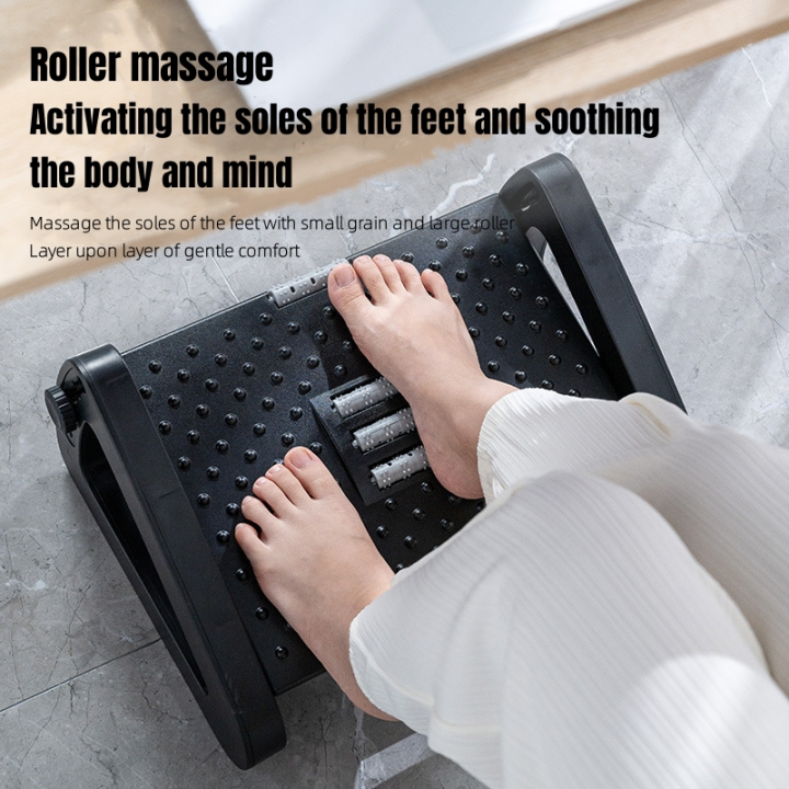 Ergonomic Footrest 2-Level Height Adjustable Angle Office Foot Rest ...
