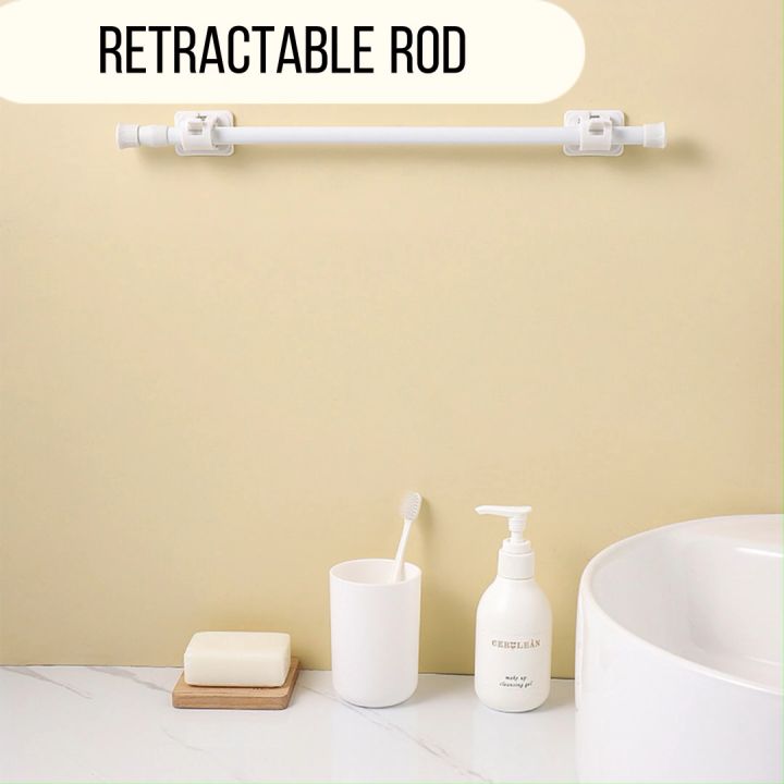 Extendable Adjustable Punch-free Multifunction Shower Curtain Wall ...