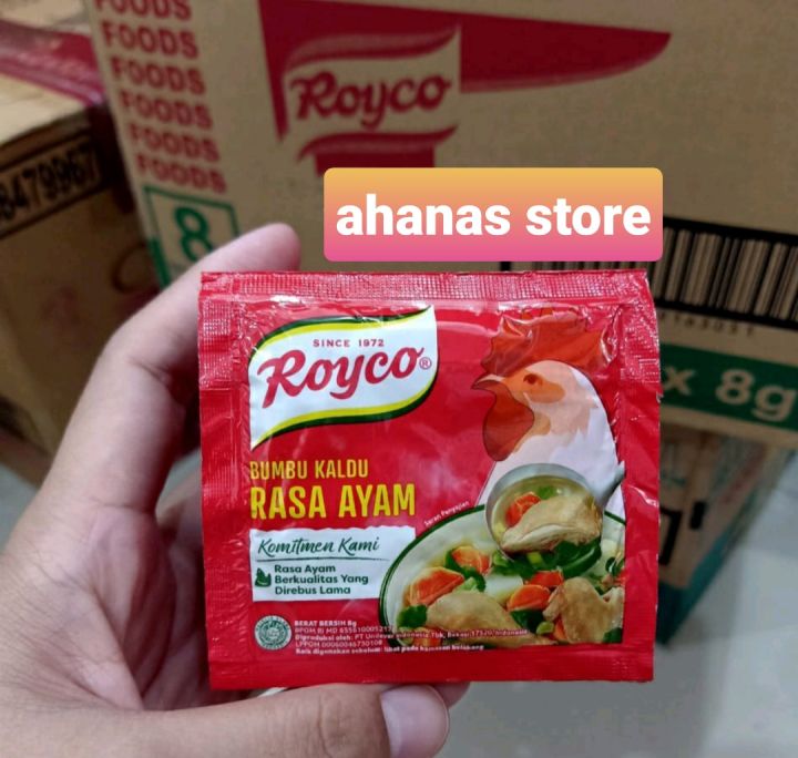 Royco Bumbu Kaldu Rasa Ayam Sapi Renceng Bumbu Penyedap Masakan isi 8gr ...