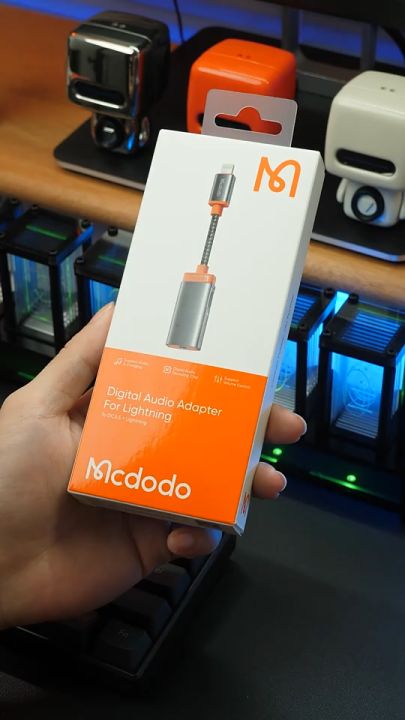 MCDODO SPLITTER IP TO IP AND 3.5MM AUDIO ADAPTER COMPATIBLE FOR APPLE ...