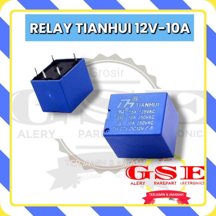 Relay Tianhui 12v-10a 5 kaki/Relay 12v-10a Tianhui 5pin | Lazada Indonesia