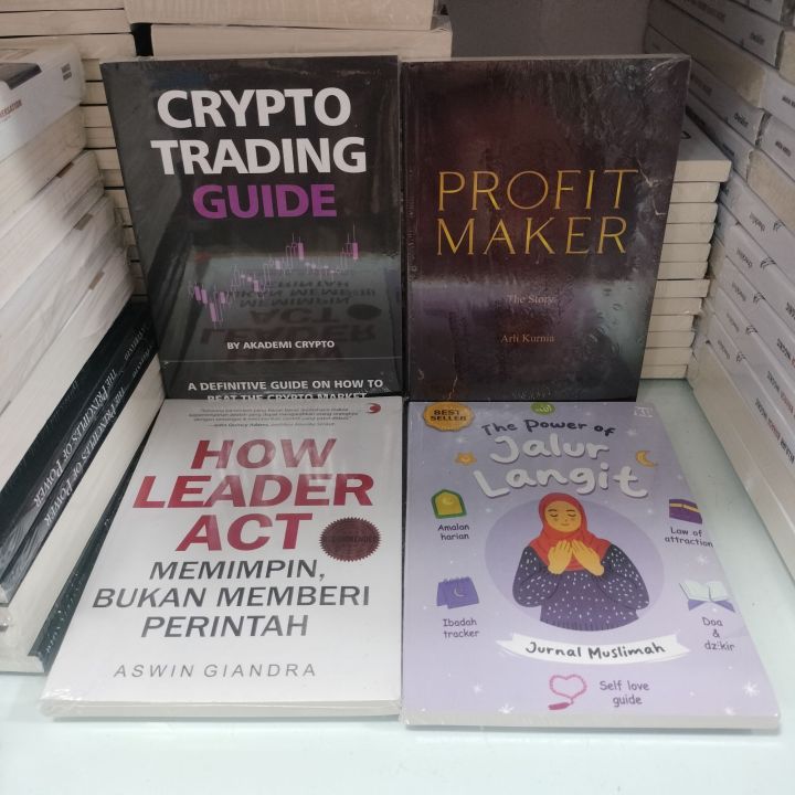 Paket 4 buku crypto trading guide, profit maker, how leader act, dan the power of jalur langit ...