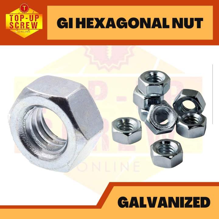 GALVANIZED NUT/ GI Nut (Sold per 50pcs) | Lazada PH