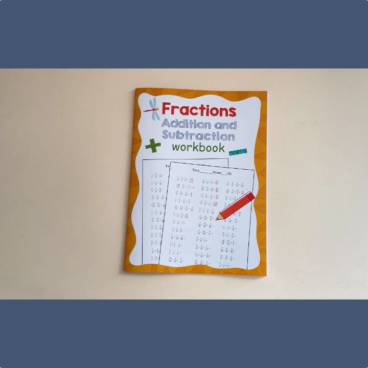 Math Workbook - 28 Pages of Addition, Subtraction Fraction Practice ...